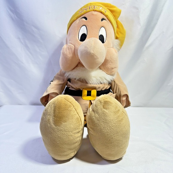 Disney | Toys | Walt Disney Sneezy Dwarf Plush Stuffed Animal 28 Snow ...